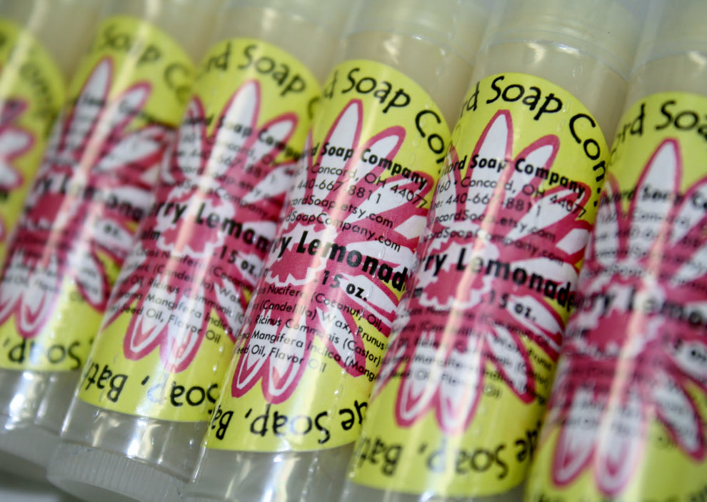 Raspberry Lemonade Handmade Lip Balm Stick – Concord Soap Company